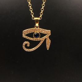 Ciondolo Occhio faraone in argento 925‰ dorato | SilverX